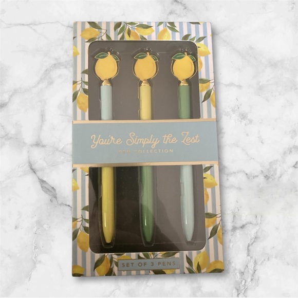 Office | Lemon Pen Set Simply The Zest 3 Pens | Poshmark